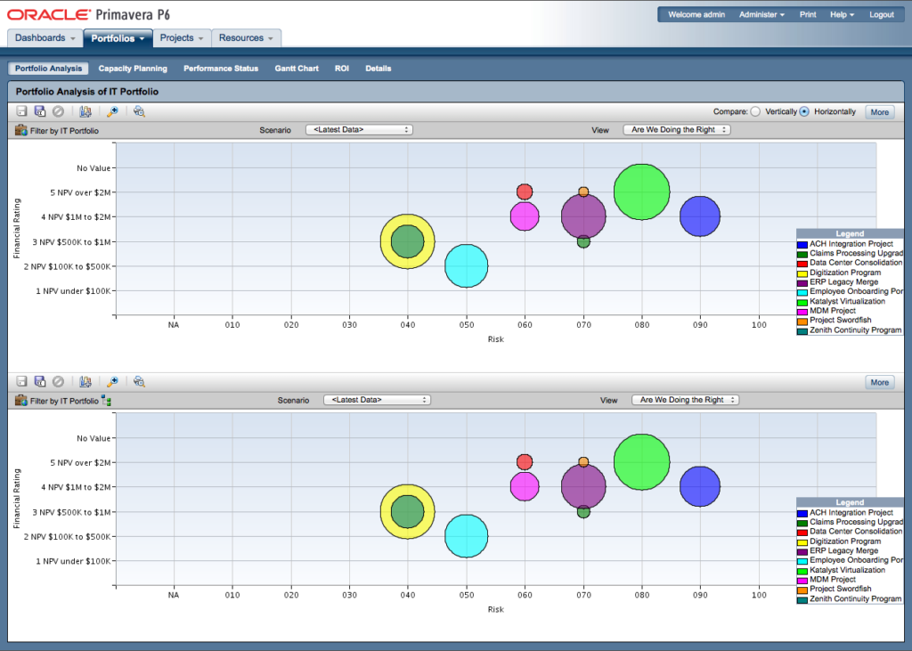 Oracle Primavera Eppm Screen Shots