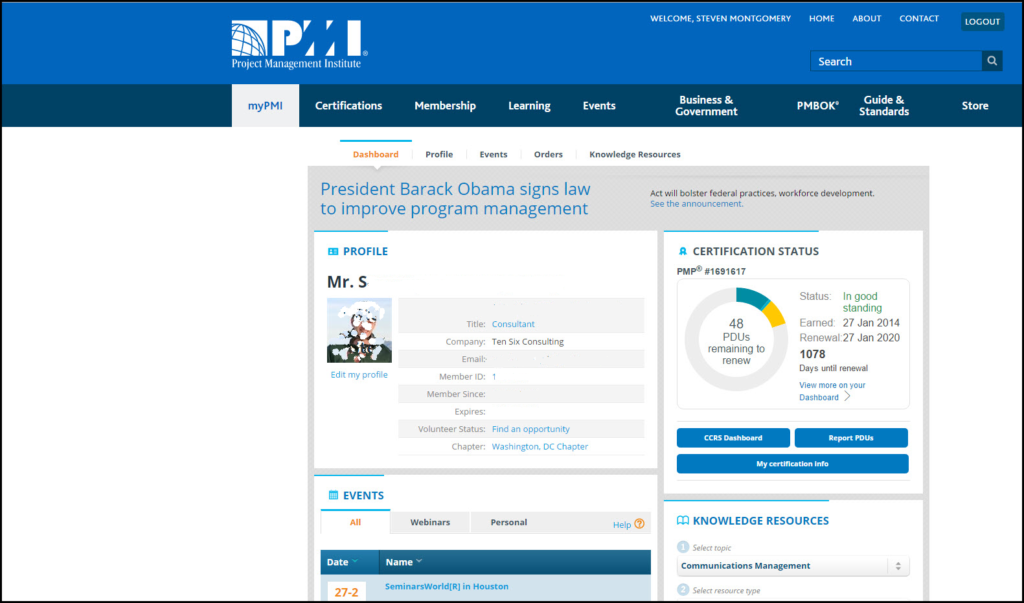 How To Report PMI Professional Development Units (PDUs)
