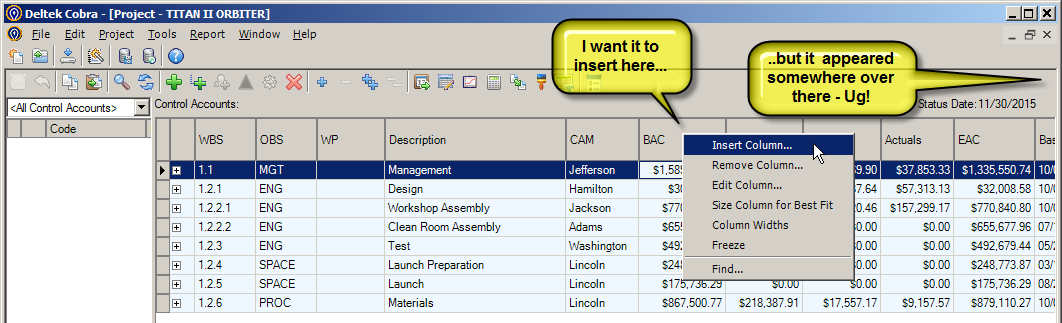 Deltek Cobra Feature Enhancement Wish List