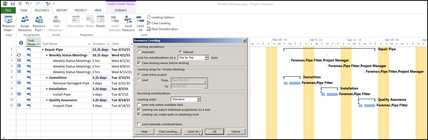 Microsoft Project Do Not Split Tasks When Resource Leveling - ponac