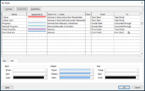 Displaying Free Float and Total Float Gantt Chart Bars in Microsoft Project