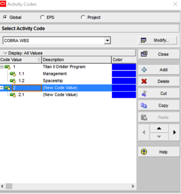 Mapping Primavera P6 WBS into Deltek Cobra WBS Code Field