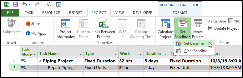 Microsoft Project Physical % Complete