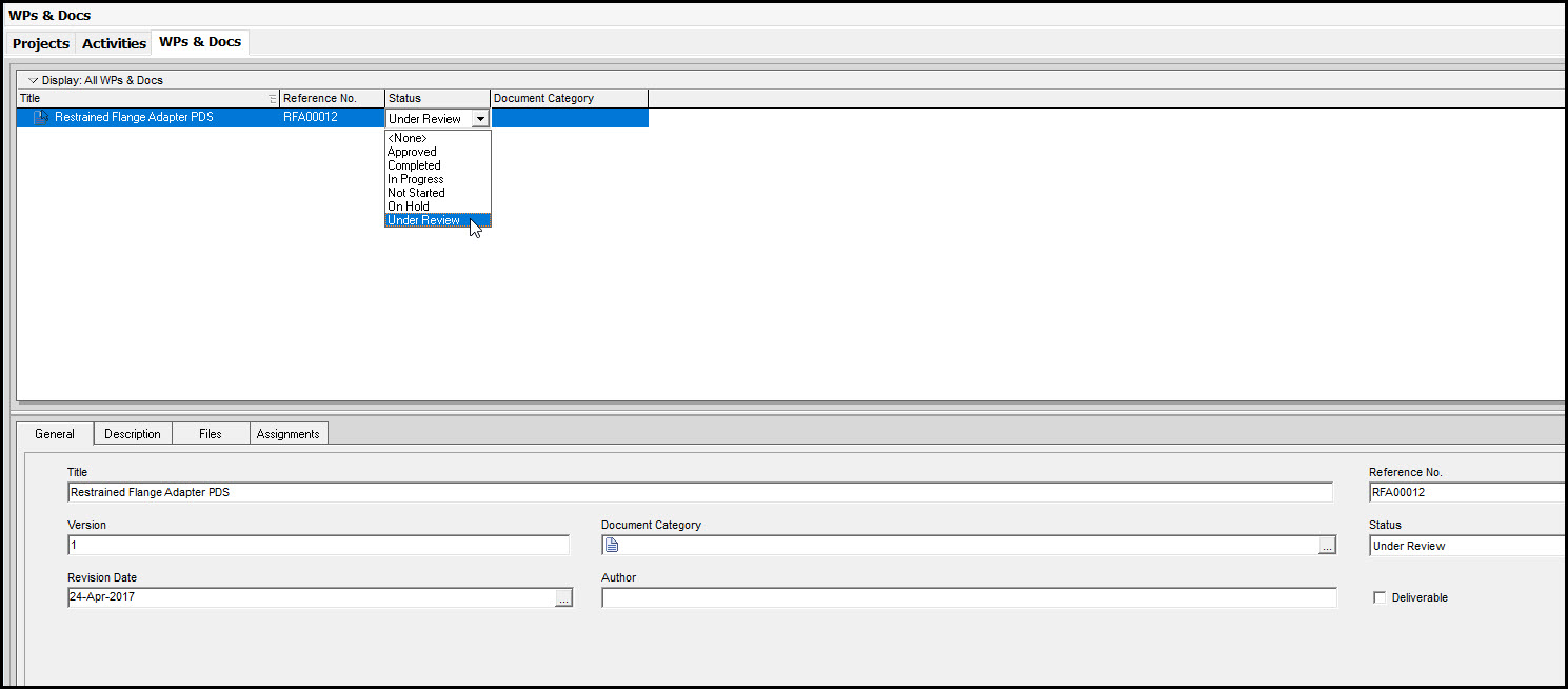 Using Primavera P6 Work Products and Documents