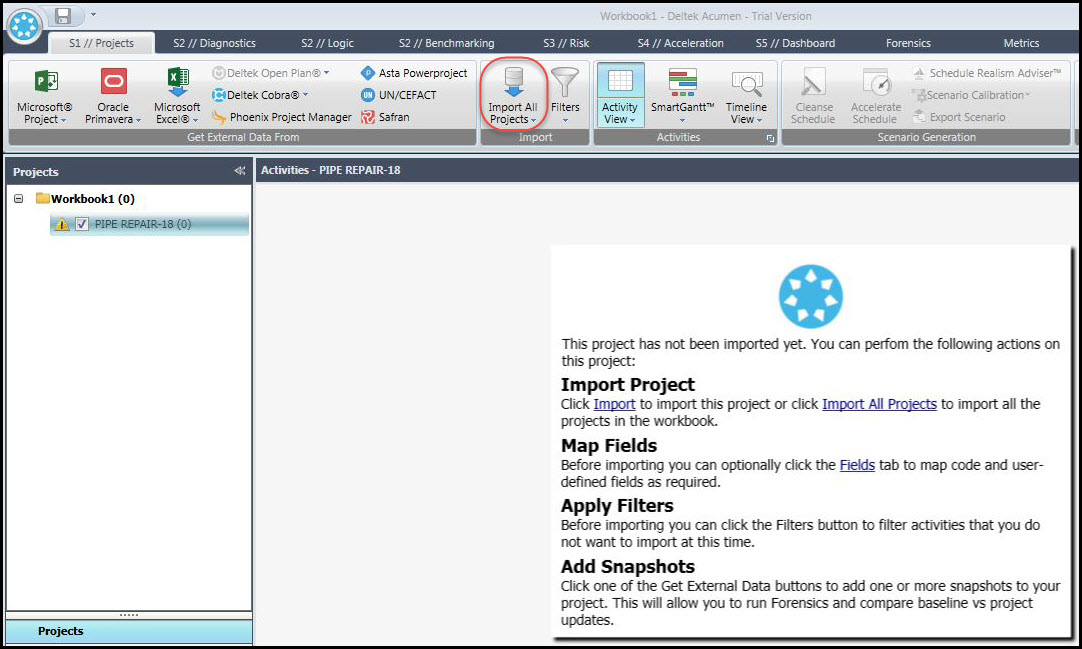 Deltek Acumen Fuse DCMA 14-Point Assessment Metrics