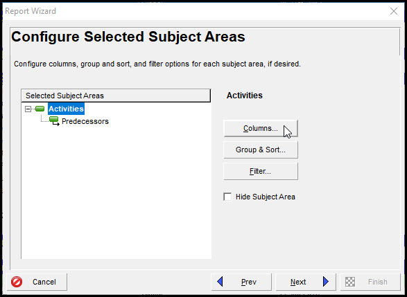 Creating a Driving Predecessors Report in Primavera P6