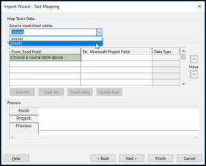 Import Microsoft Excel XLS and XLSX Data File into Microsoft Project