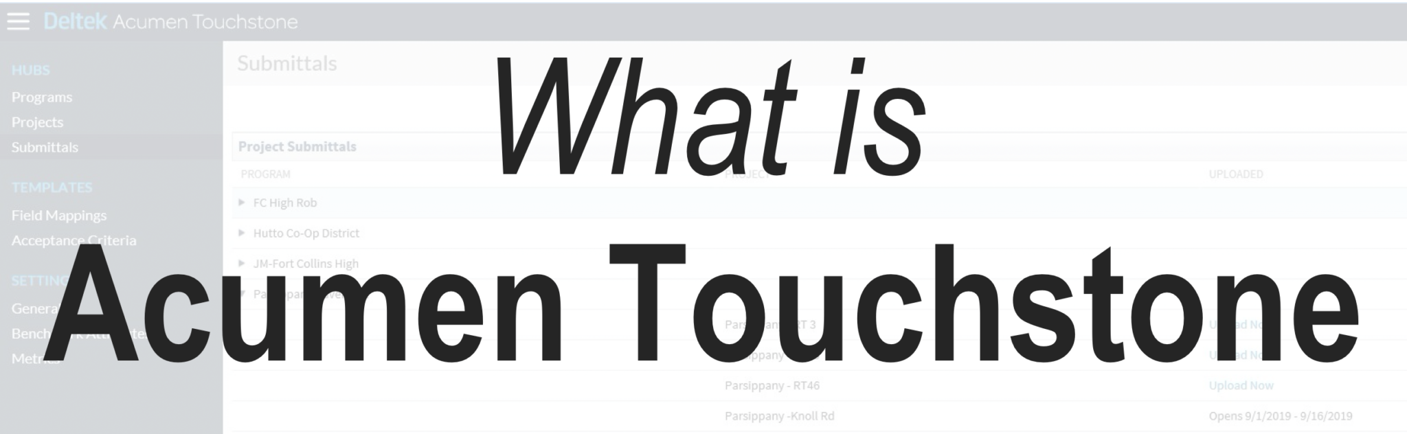 What Is Acumen Touchstone - Ten Six