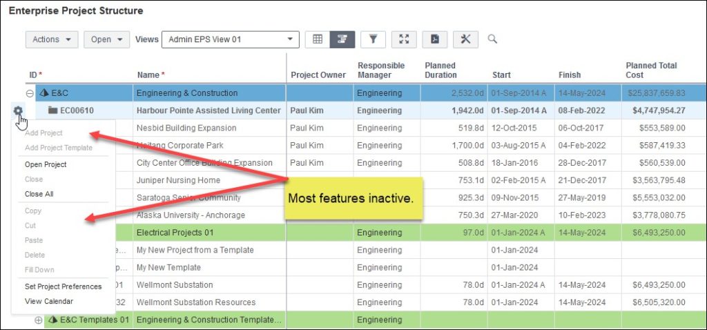 Primavera P6 EPPM Responsible Manager Explained - Ten Six Consulting