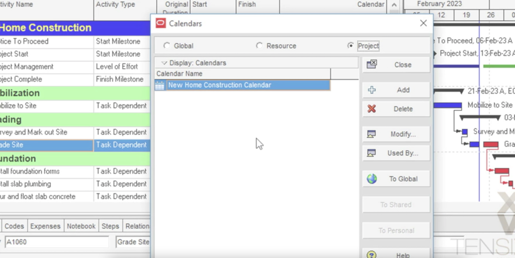 Modifying Calendars in Primavera P6 - Ten Six Consulting
