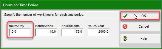 Calendar Time Periods in P6 Professional - Ten Six
