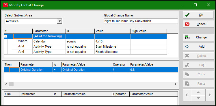 Calendar Time Periods in P6 Professional - Ten Six