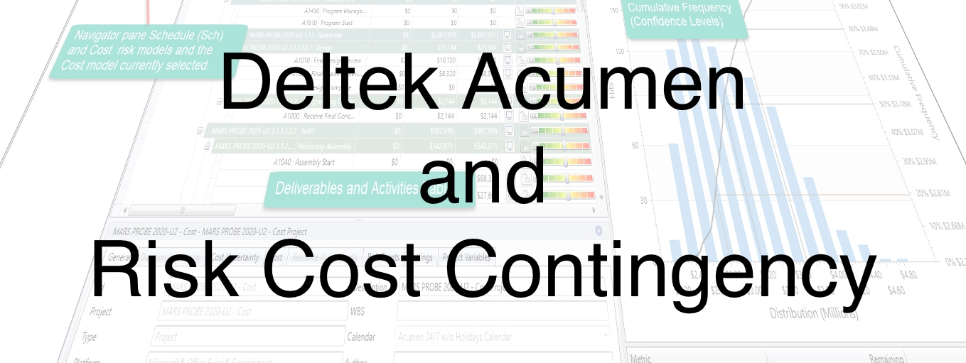 Deltek Acumen and Risk Cost Contingency - Ten Six