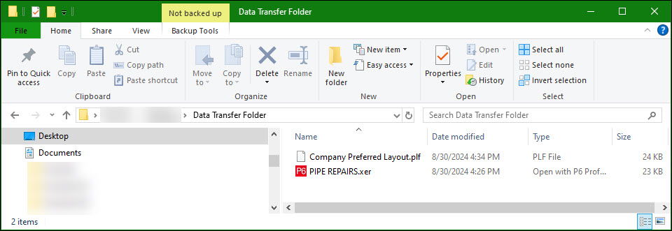 Transfer XER and Project Layout Files in P6 Professional - Ten Six