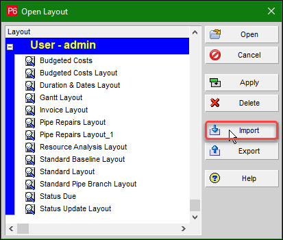 Transfer XER and Project Layout Files in P6 Professional - Ten Six