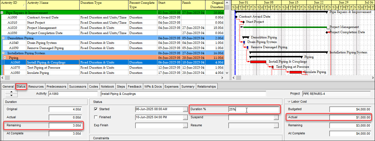 Calculate Costs from Units in Primavera P6 - Ten Six