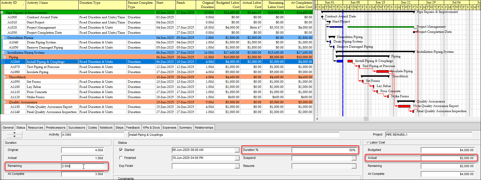 Calculate Costs from Units in Primavera P6 - Ten Six