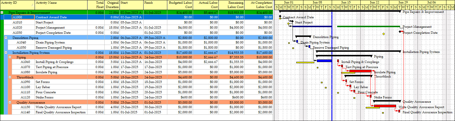 The Activity Usage Profile Tool in P6 Professional - Ten Six