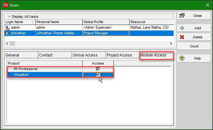 Adding a New User in P6 Professional - Ten Six