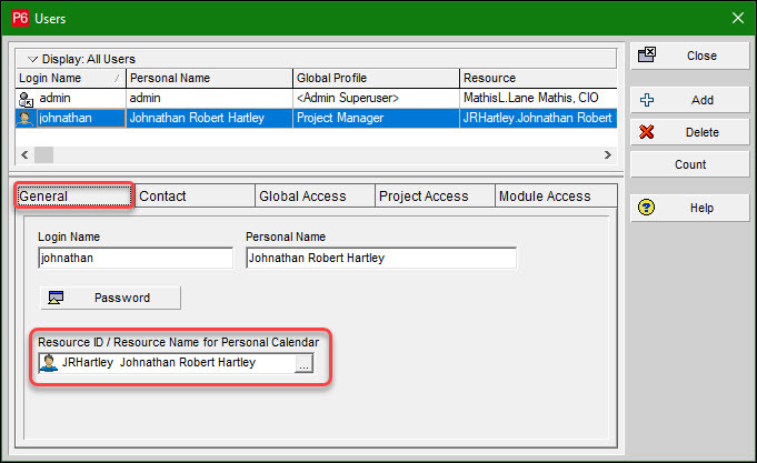 Adding a New User in P6 Professional - Ten Six