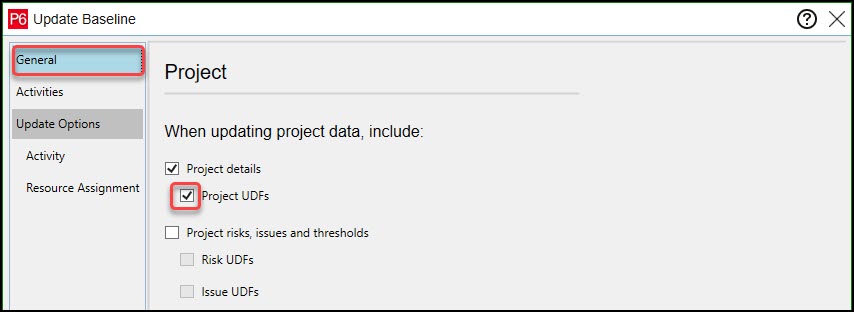 New P6 Baseline Update Preview Feature - Ten Six