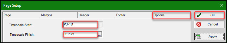 Sizing the Gantt Chart for Printout in P6 Professional - Ten Six