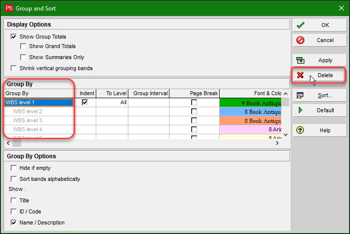 Grouping Activities by Multiple Fields in P6 - Ten Six