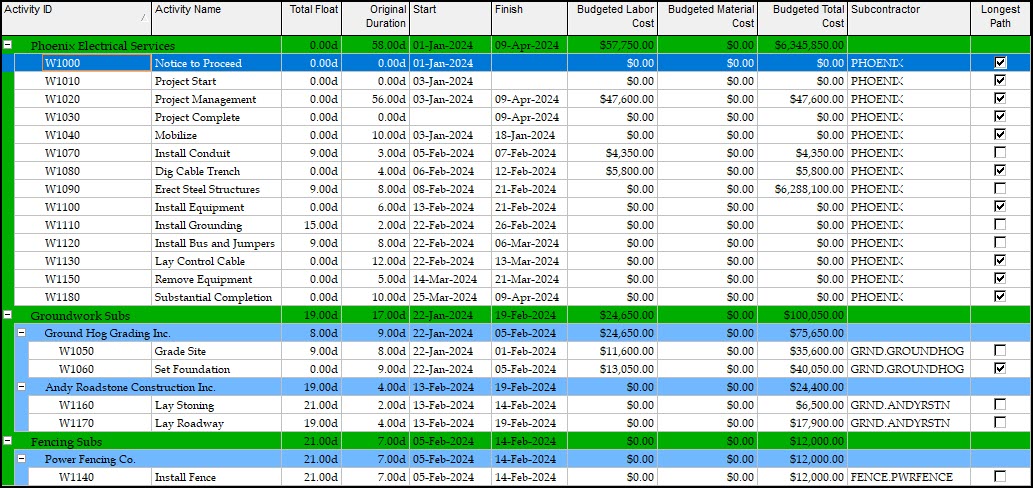 Grouping Activities by Multiple Fields in P6 - Ten Six