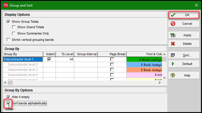 Grouping Activities by Multiple Fields in P6 - Ten Six