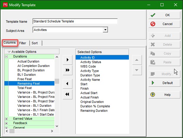 Export Schedule Data to Excel From P6 - Ten Six