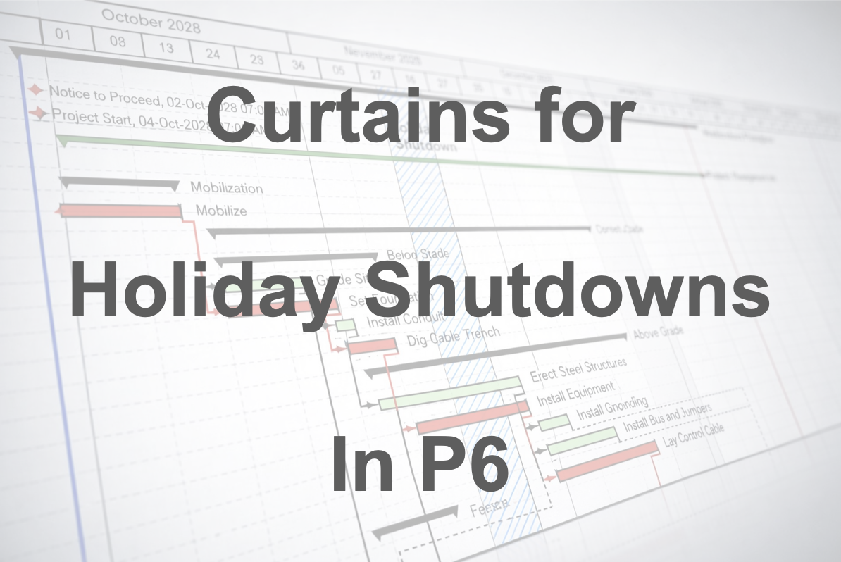 Curtains for Holiday Shutdowns in P6 - Ten Six